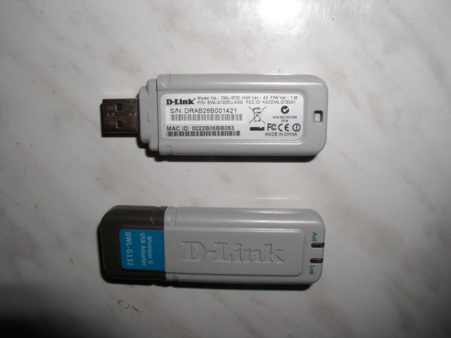 D-LINK DWL-G132 BEZICNI USB ADAPTER