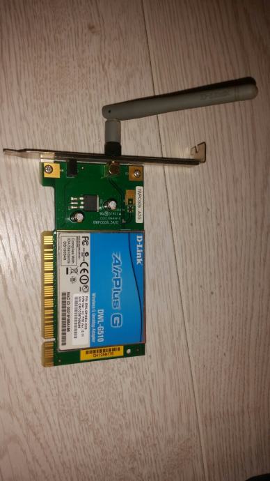 D-Link DWL-G510 Wireless PCI Adapter, 802.11g, 54 Mbps