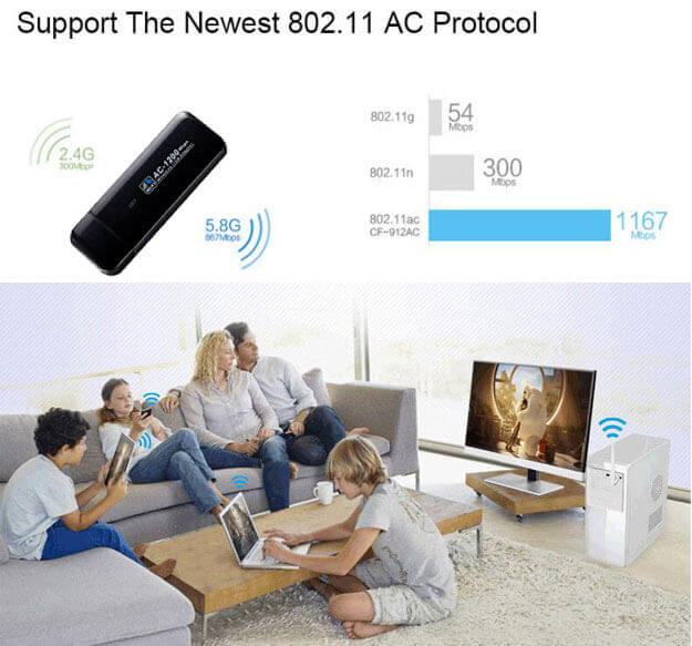 Interstellar Wi-Fi dual band usb adapter 802.11ac