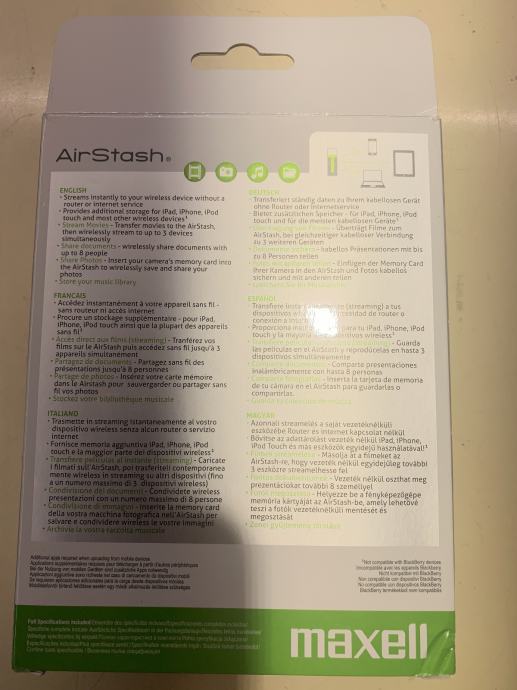Maxell Air stash, usb stick s wirelessom