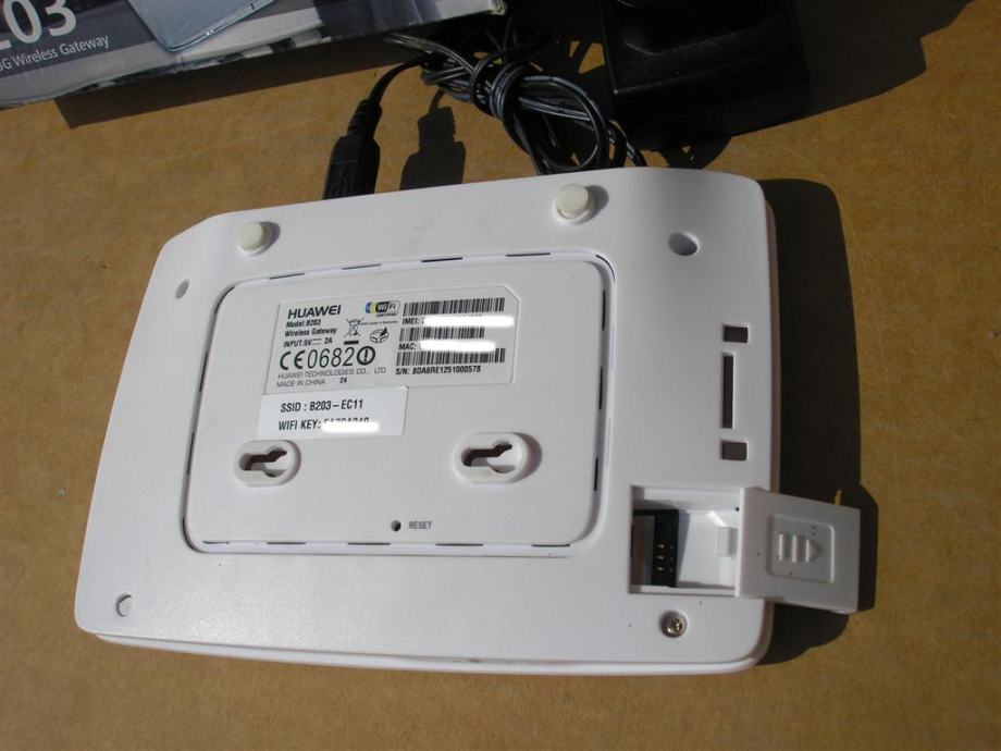 Modem 3G HUAWEI B203 HSDPA router simcard sa Tel, 2LAN, Ext ant rp-sma