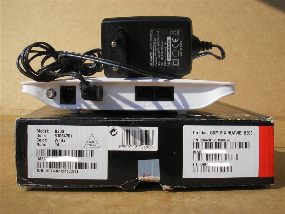 Modem 3G HUAWEI B203 HSDPA router simcard sa Tel, 2LAN, Ext ant rp-sma