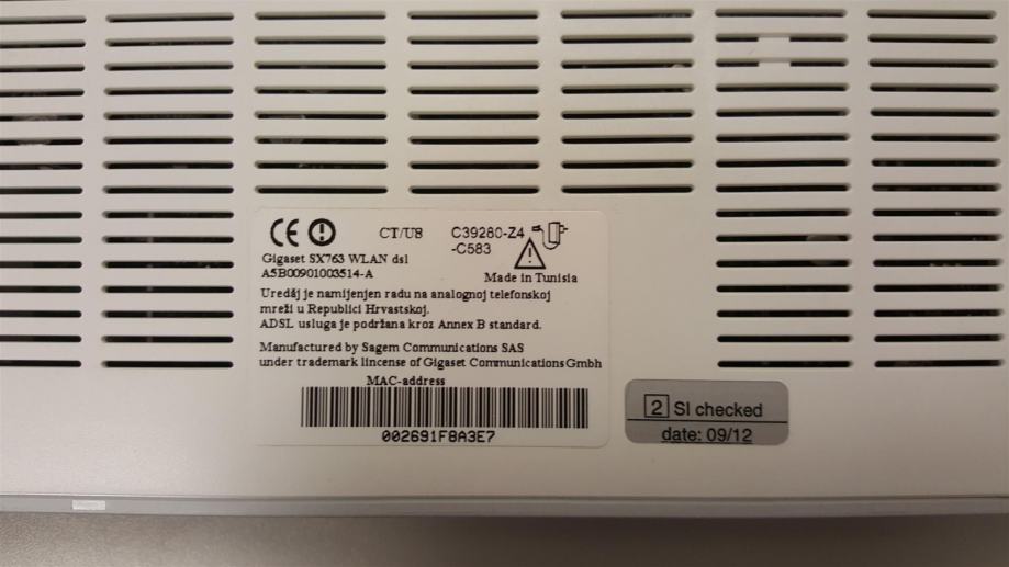 Siemens Gigaset SX763 bežični wireless ADSL router