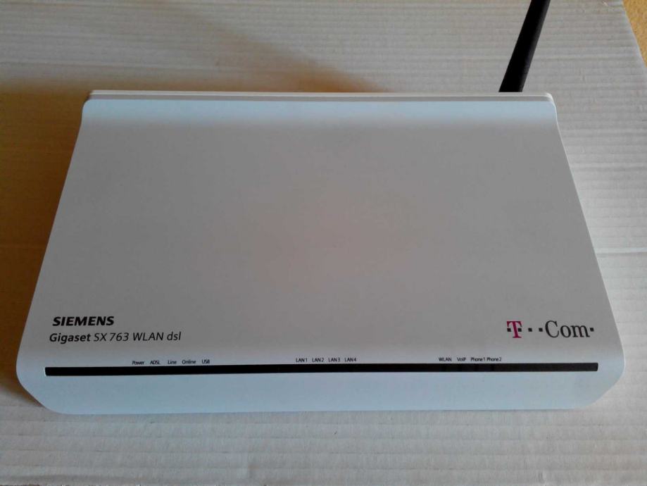 Siemens SX763, ADSL wifi router, modem