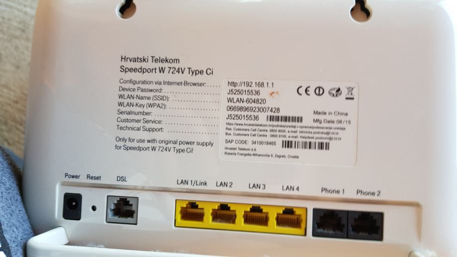 Speedport Ruter W 724V Type Ci 11ac