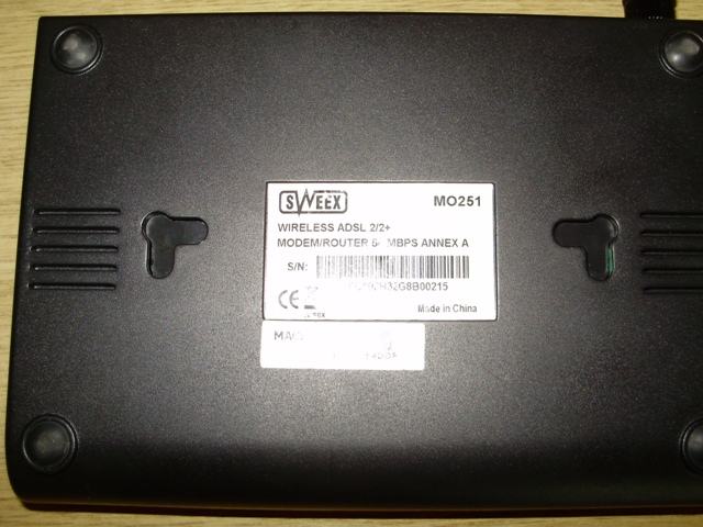 SWEEX MO251 WIRELESS ADSL 2/2+ MODEM / ROUTER ISPRAVNO