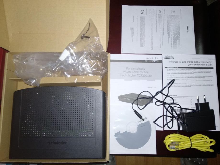 Technicolor TC7200.20 wireless router 4x 1000 Mbit LAN router
