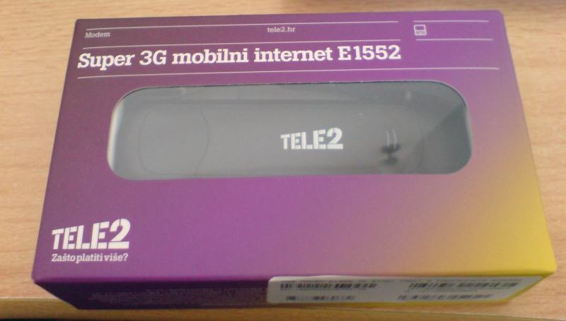 Tele2 prepaid mobilni internet USB sa 200 kuna na računu