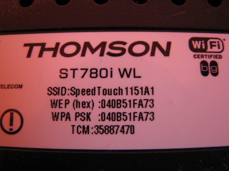 Thomson SpeedTouch ST 780i WL