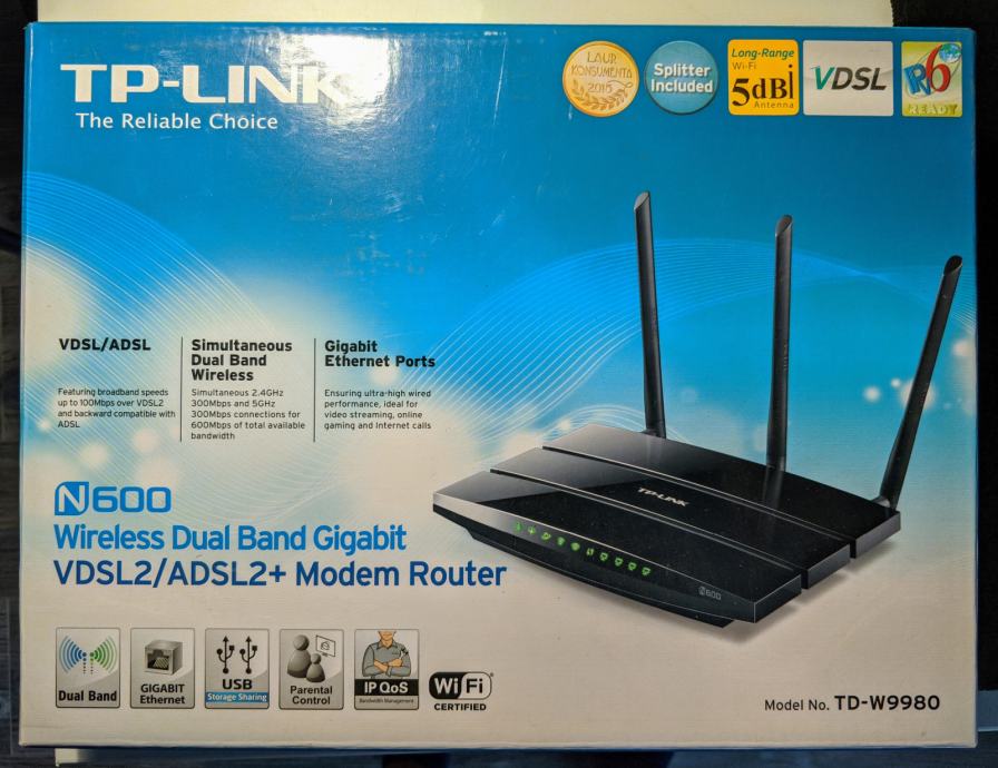 TP-Link TD-W9980 N600 Modem Router BESPLATNO