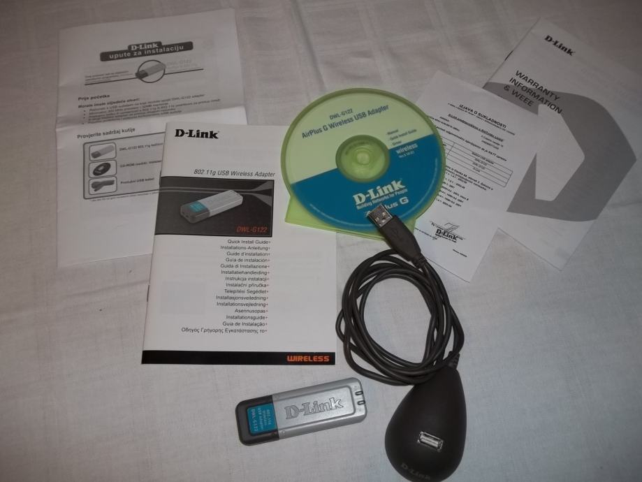 USB wireless adapter D-LINK DWL-G122 - Stick za Wi-Fi internet