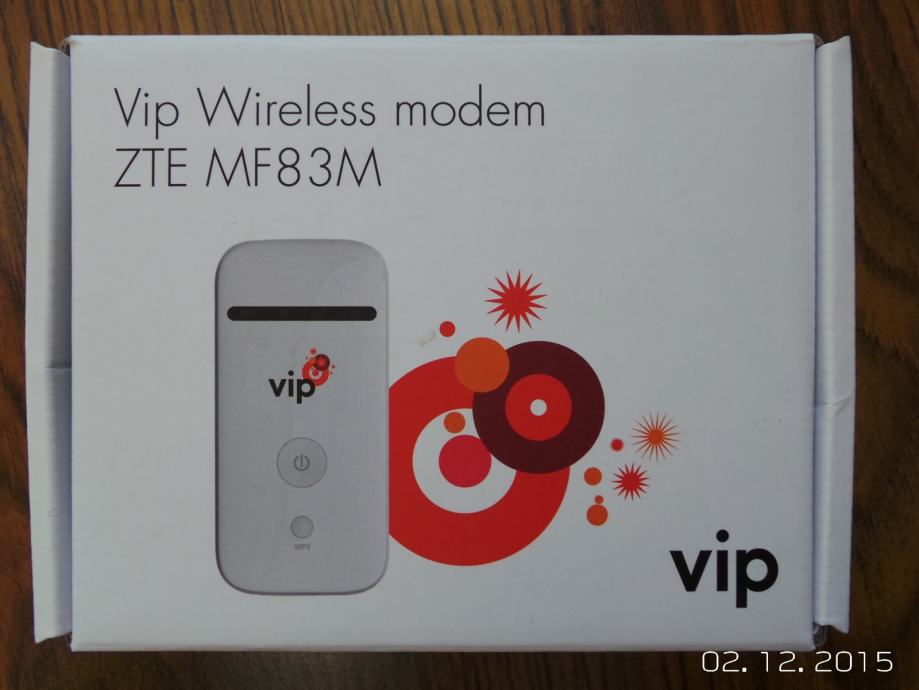Vipme komplet ZTE bežični modem MF83M, radi sa VIP i Tomato karticama.
