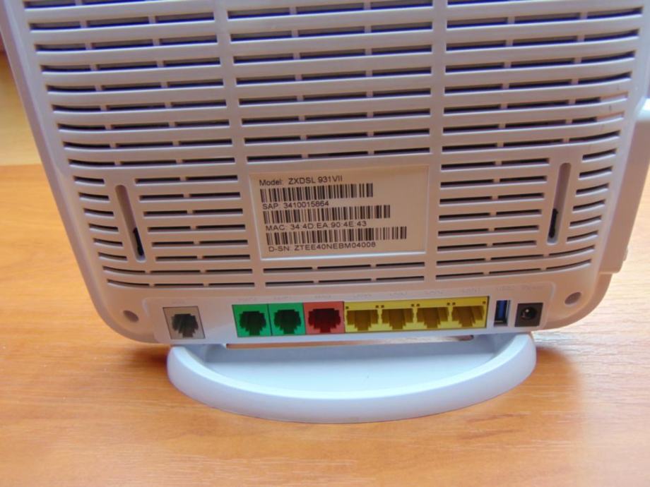 WIFI MREŽNI VDSL/ADSL ROUTER ZTE ZXDSL 931VII