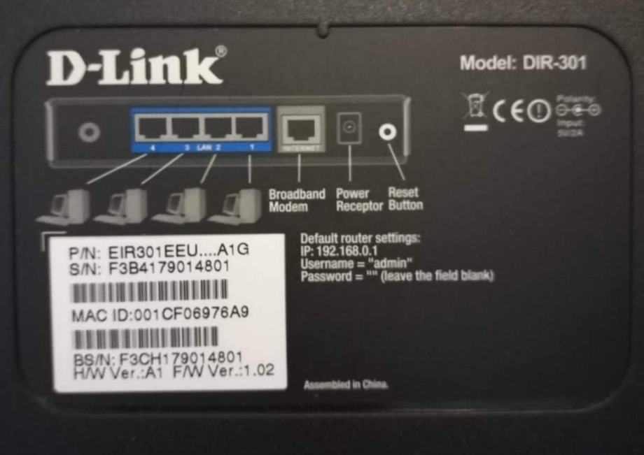 Wifi router D-Link dir 301