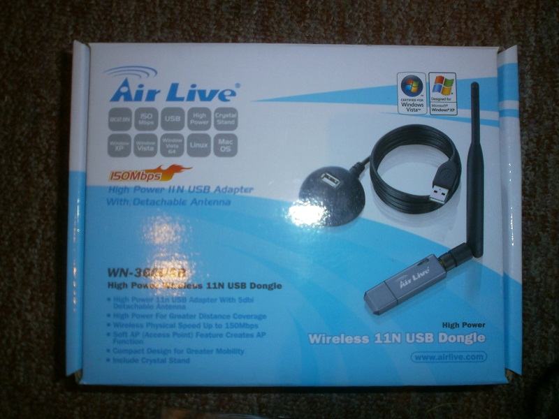 Wireless AirLive WN-360USB + AirLive 2,4GHz 10dBi antena