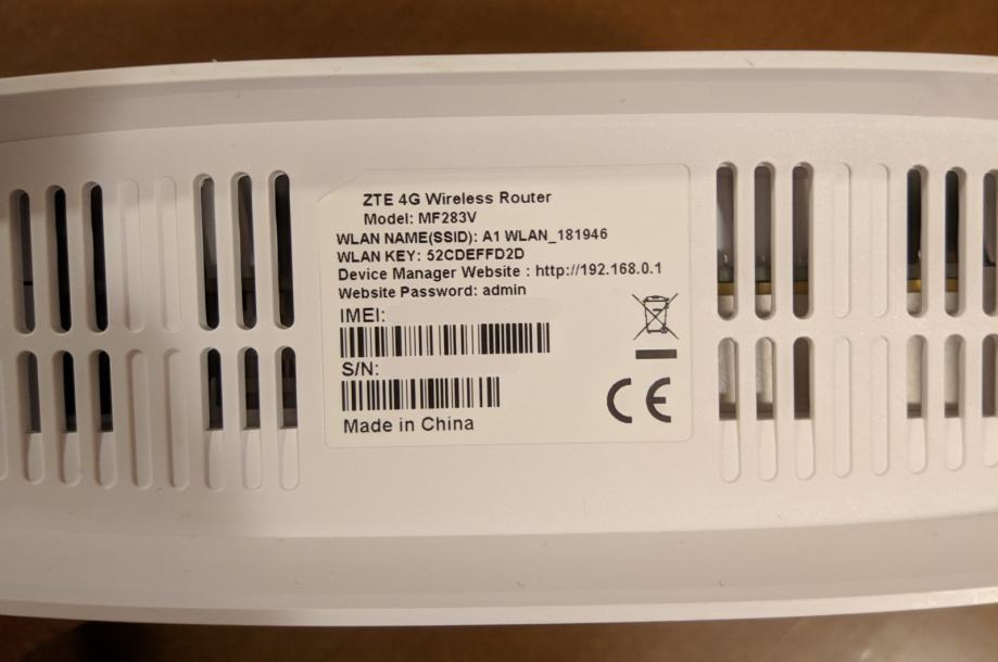 ZTE MF283V 4G LTE router (novija verzija)