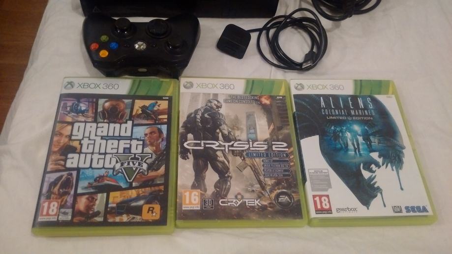 Xbox 360 Ultra Slim Elite -GTA 5 - Crysis 2 - Alien CM