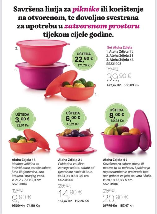 Tupperware set zdjela Aloha