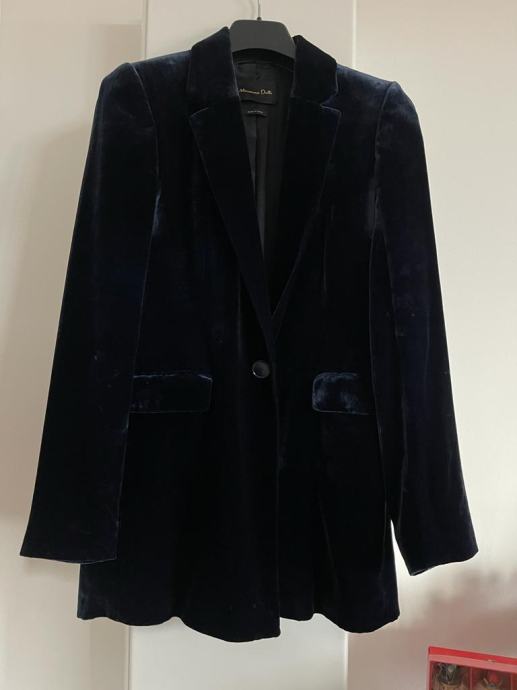 Massimo Dutti tamno plavi velvet sako