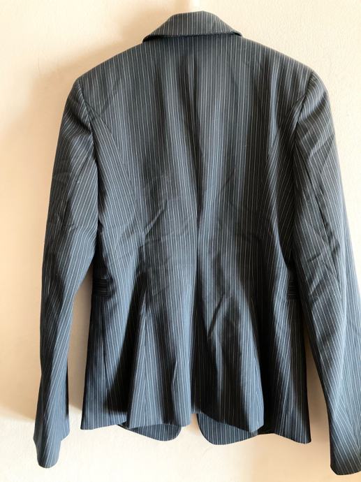 Max Co strukirani plavi sako s prugicana