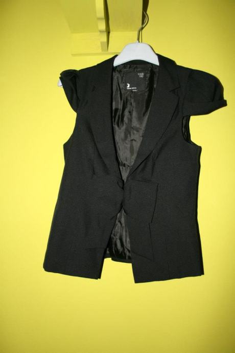 Sako bez rukava s mašnom crni, S, Tally Weijl