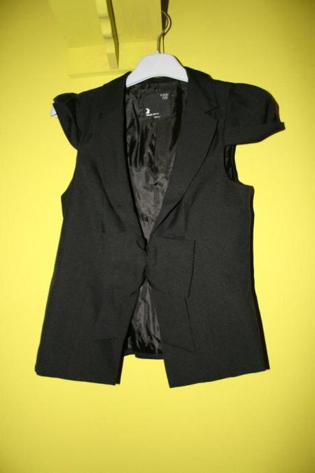 Sako bez rukava s mašnom crni, S, Tally Weijl