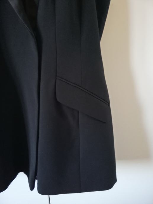 Novi ženski crni elegantni sako bez rukava - H&M - kragna od satena