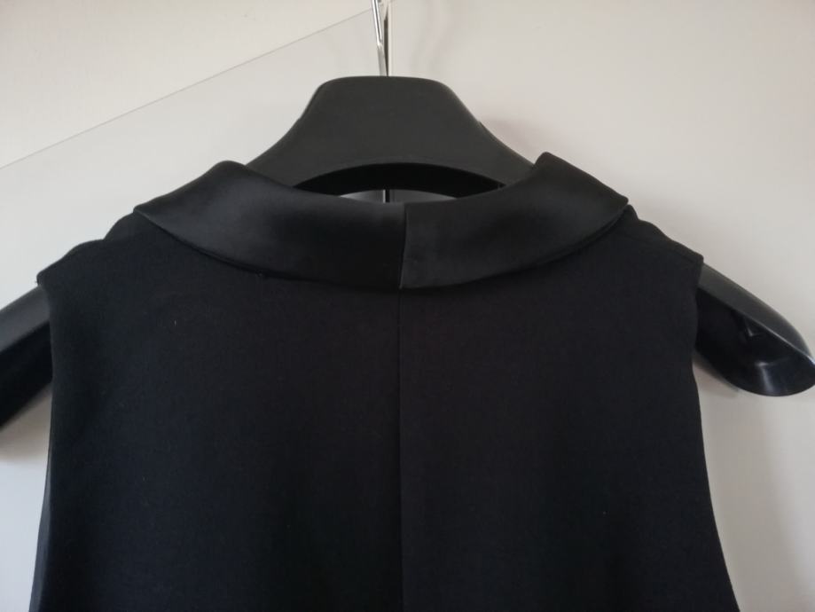 Novi ženski crni elegantni sako bez rukava - H&M - kragna od satena