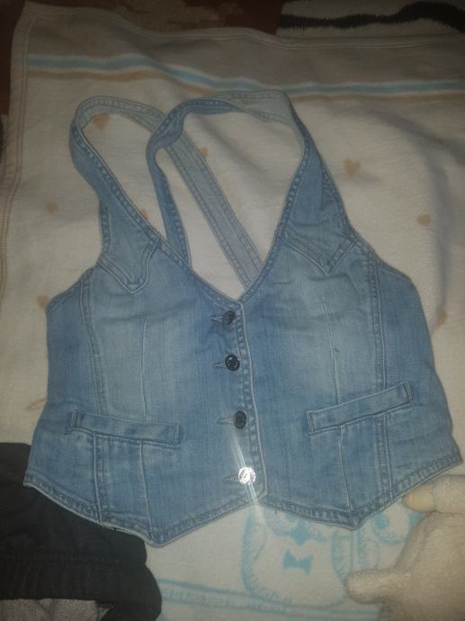 jeans prsluk zenski L