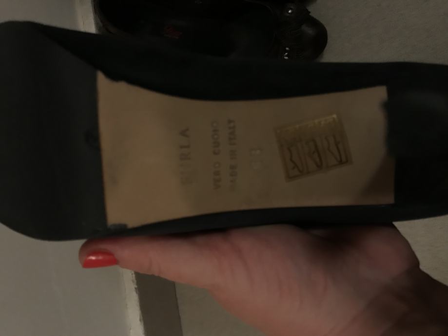furla tamno plave cipele na petu