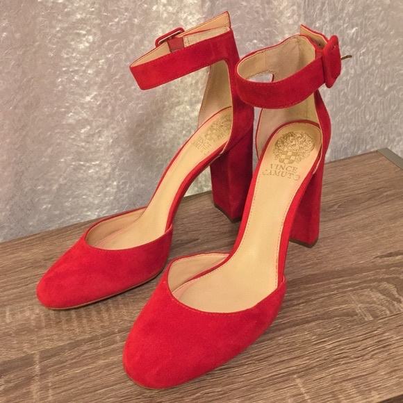 Vince Camuto kožne crvene cipele na petu 37