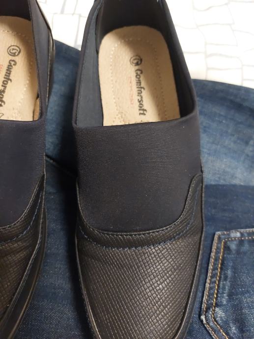 Zenske plave cipele s povišenim đonom