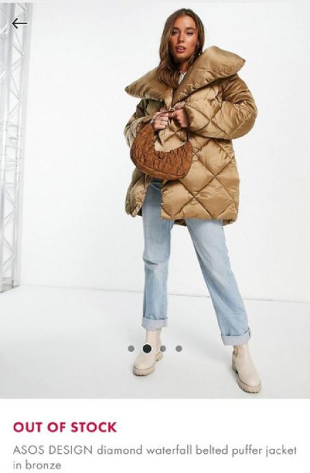 Asos puffer jakna