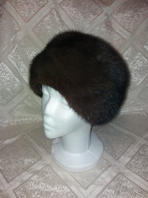 Nerc Kapa pravo krzno turban od nerca