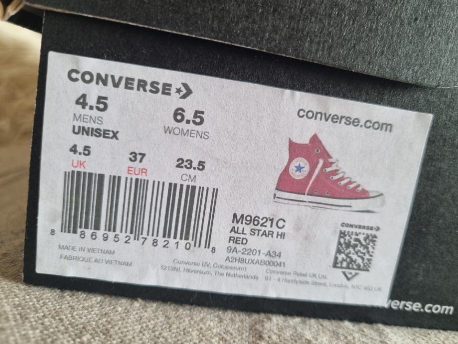Convers all star 37 crvene