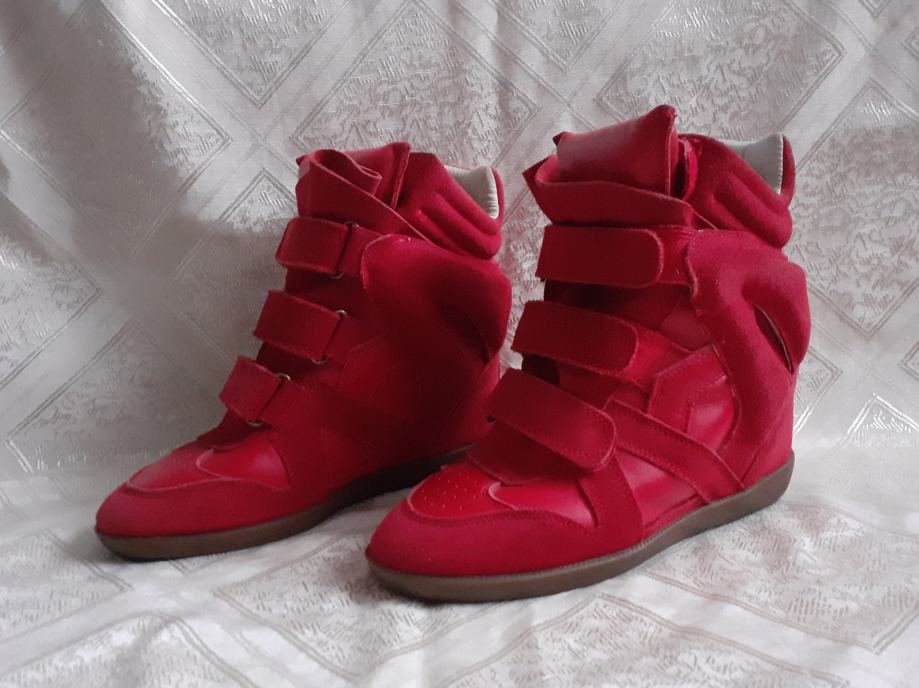 Isabel Marant red Bekett sneakers kožne tenisice