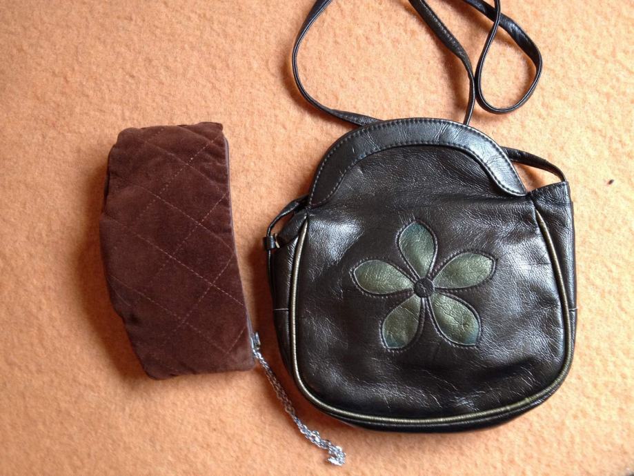 Crna ženska torbica s novčanikom