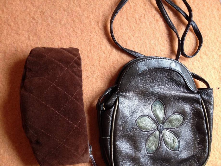 Crna ženska torbica s novčanikom