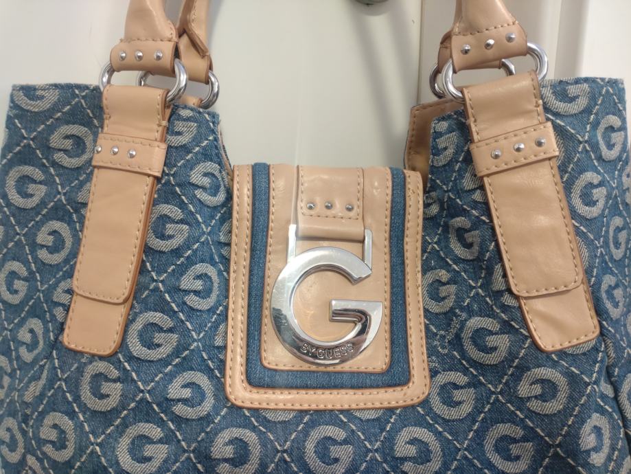 GUESS MONOGRAM DENIM VINTAGE TORBA