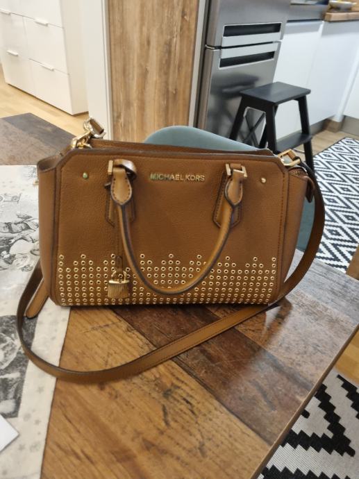 Michael Kors torba kozna, kupljena u Italiji, malo nosena, boja konjak