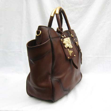 Prada Cervo Antik HandBag Brown
