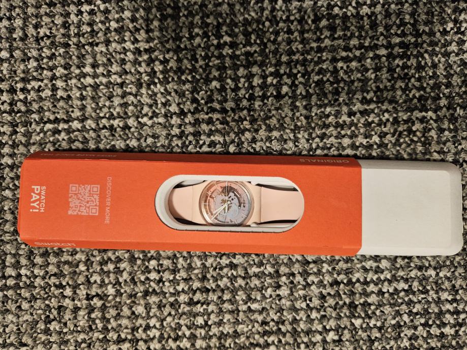 Swatch rozi gumeni wifi sat NOVO