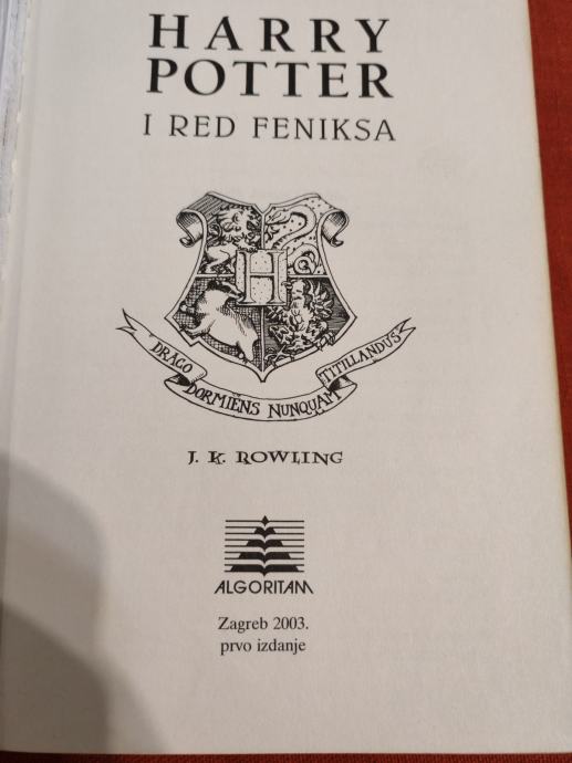 Harry Potter i Red Feniksa 1.izdanje