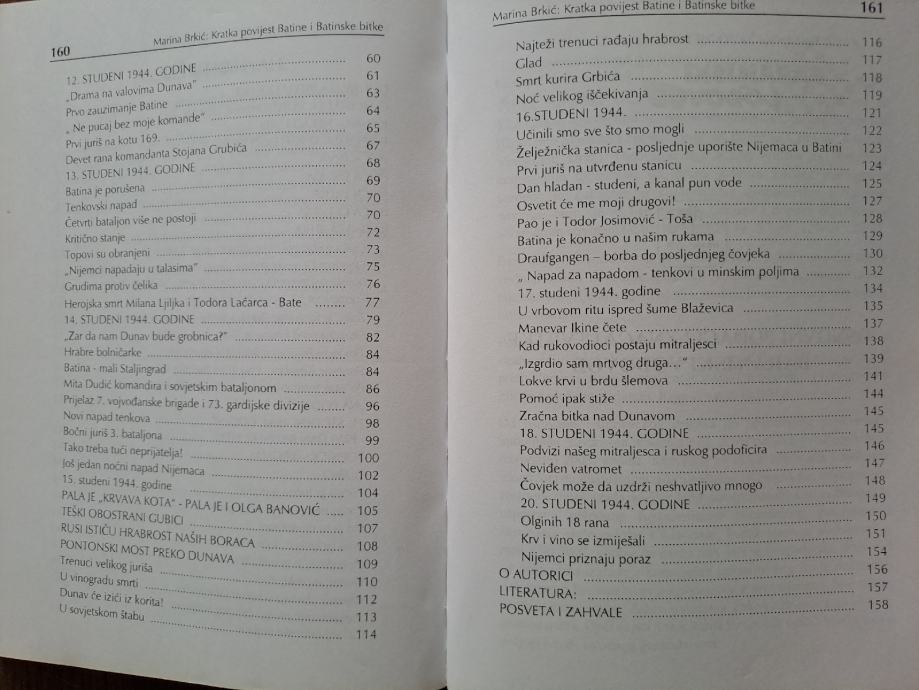 KNJIGA, KRATKA POVIJEST BATINE I BATINSKE BITKE BARANJA.