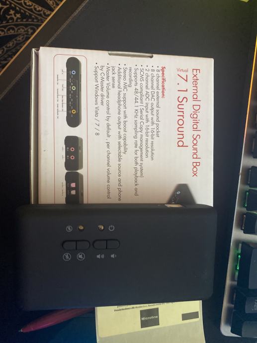 External Digital Sound Box virtual 7.1 Sorround