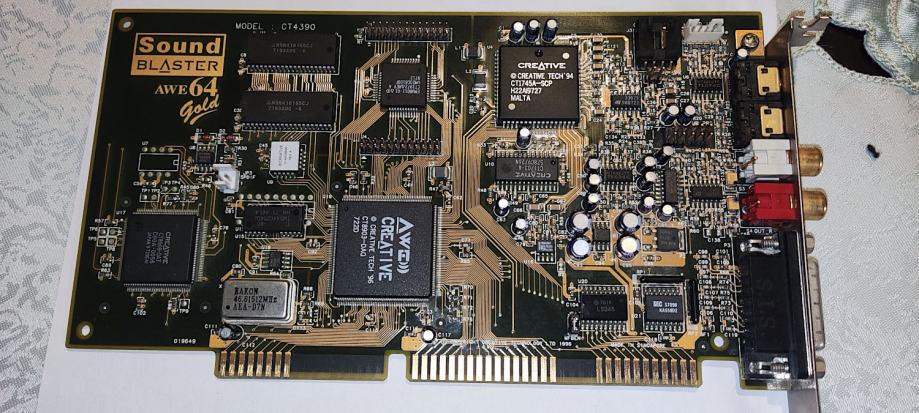 Retro zvučna audio kart. Creative Sound Blaster AWE64 GOLD ISA CT4390