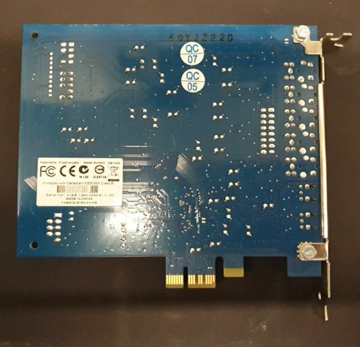 Sound Blaster X-Fi Xtreme Audio PCI-E SB1040 zvučna kartica