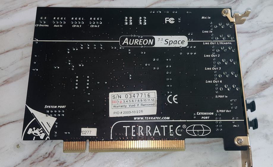 Zvučna kartica audio interface TERRATEC AUREON 7.1 SPACE PCI Envy24