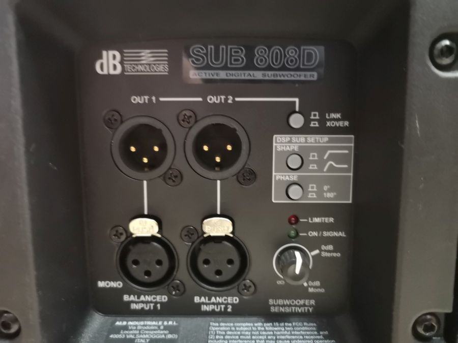 db technologies Sub 808 D aktivni subwoofer 18