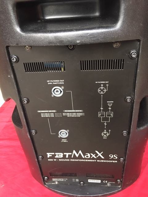 FBT SUBWOOFER MAXx 9S, PASIVNI 15, 900 W RMS, PRILIKA